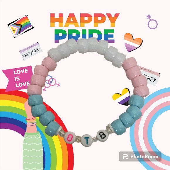 Jewelry | Louis Tomlinson Only The Brave Transgender Pride Flag Kandi ...